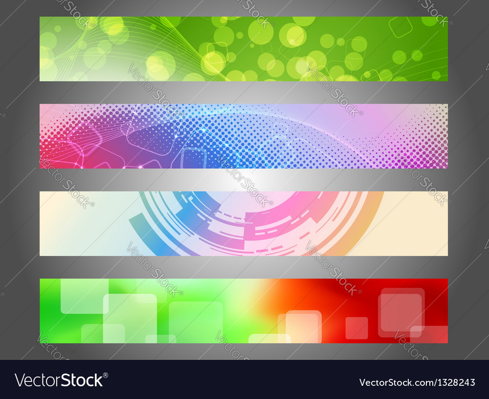 Headers collection for web Royalty Free Vector Image