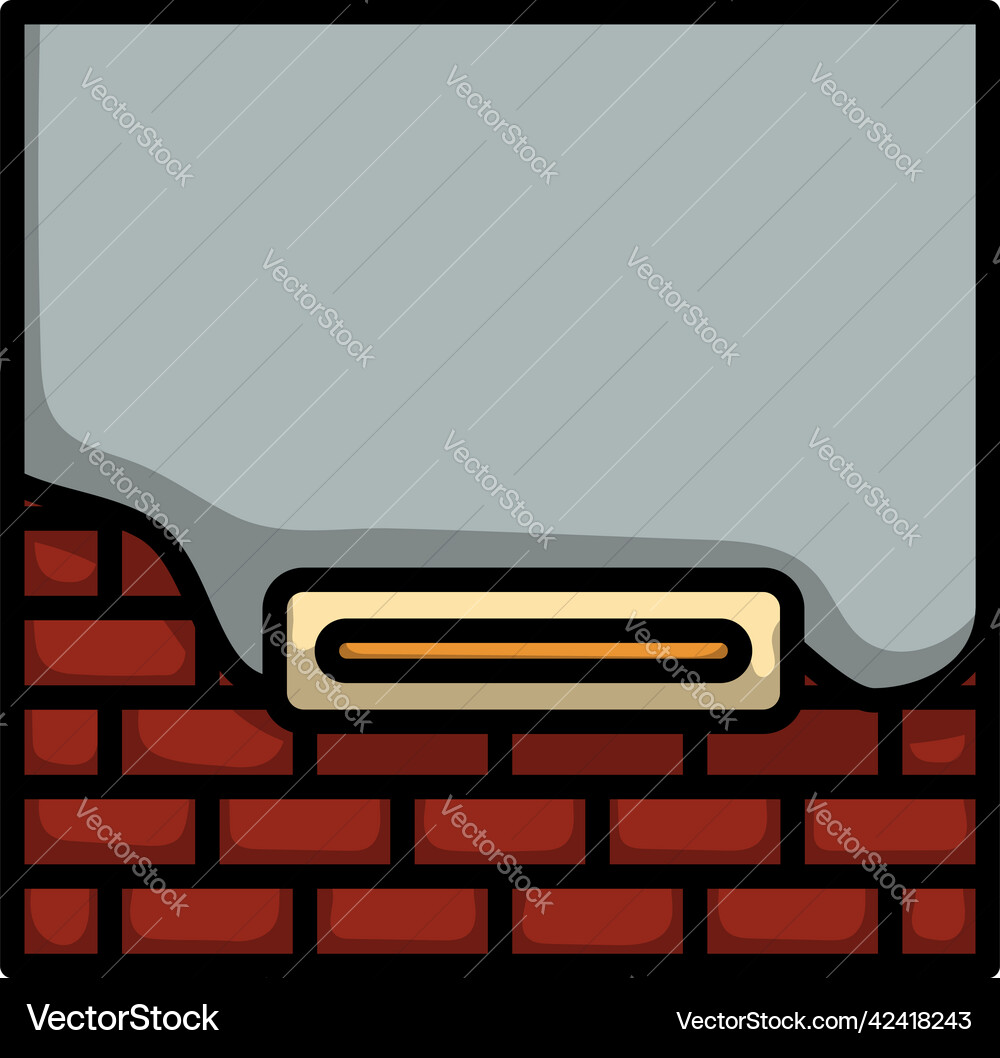 Icon of plastered brick wall Royalty Free Vector Image