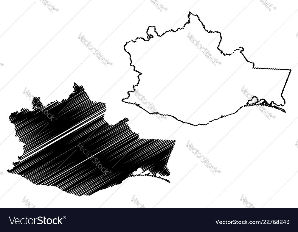 Mexico Province Map State Oaxaca Map Isolated Vector Image, 59% OFF