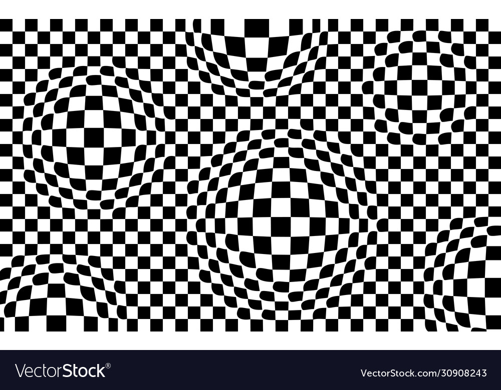 Optical Illusion Parallel Lines Made From Black Vector Image 