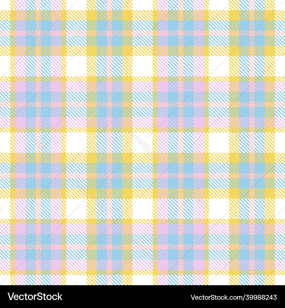 Rainbow pastel plaid textured seamless pattern Vector Image