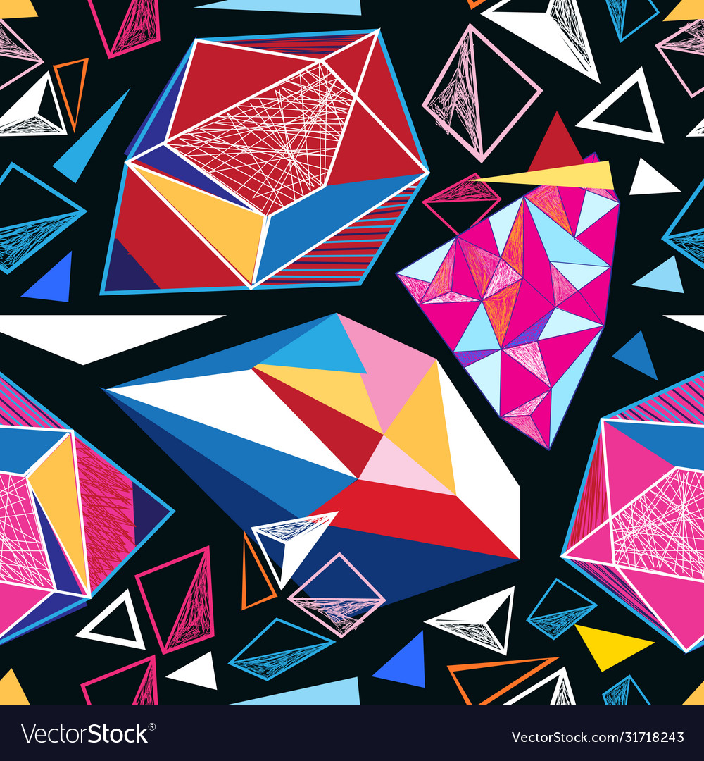 Seamless geometric pattern triangles Royalty Free Vector