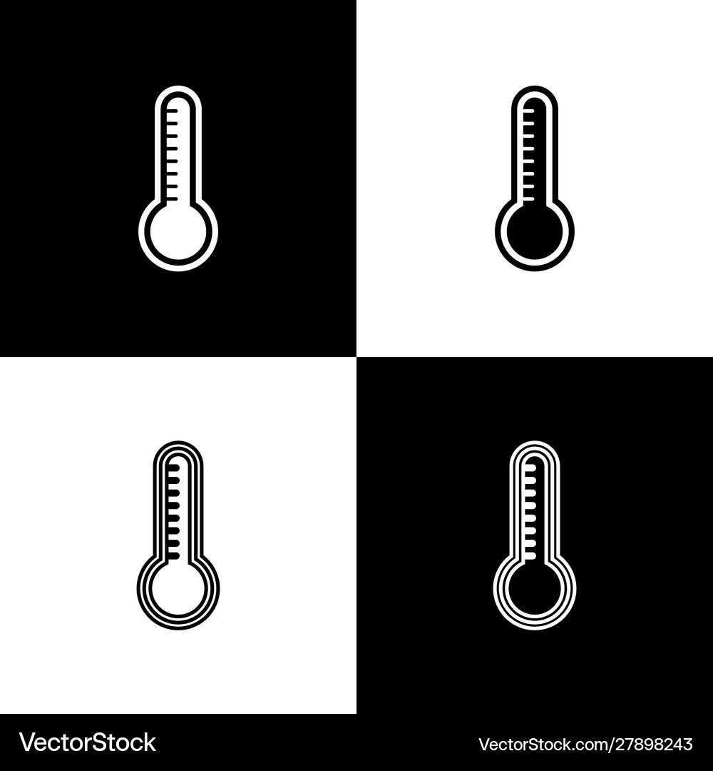 Set meteorology thermometer measuring heat Vector Image