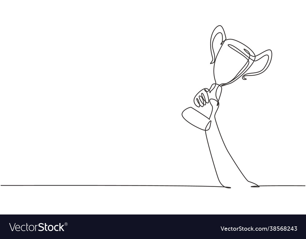 Single continuous line drawing Royalty Free Vector Image