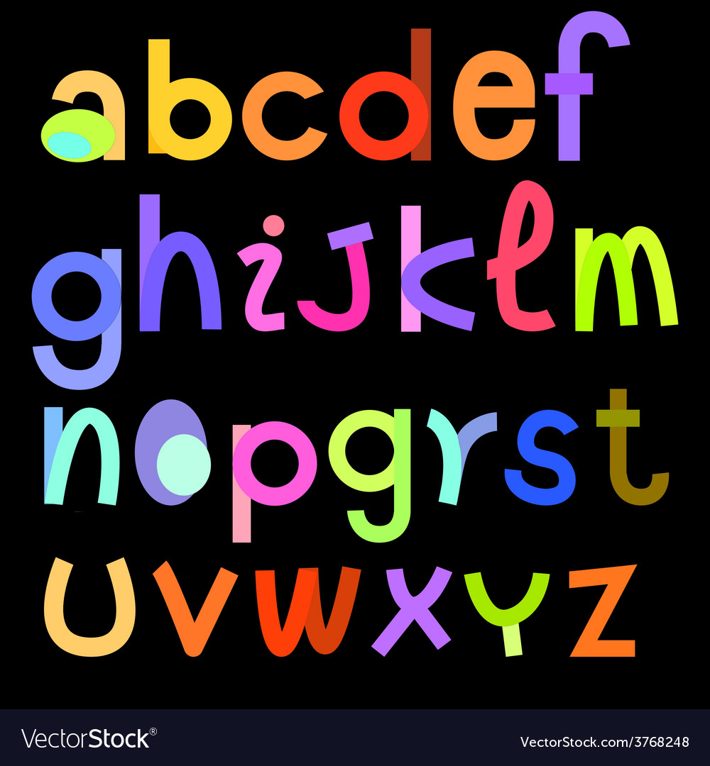 Color Fonts Royalty Free Vector Image VectorStock