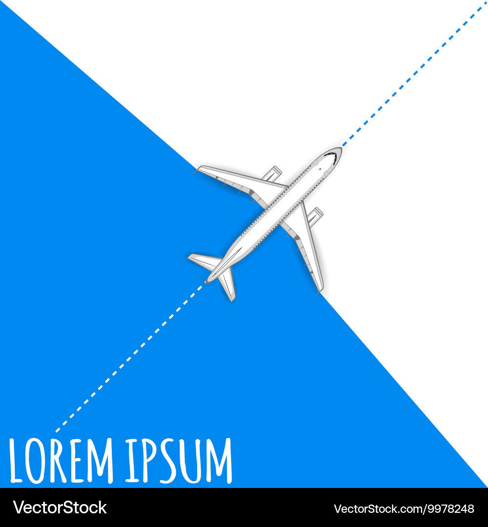 Commercial flights in airplanes Royalty Free Vector Image