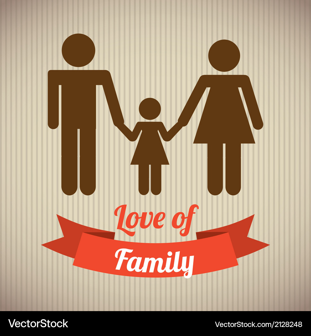 Family design over vintage background Royalty Free Vector