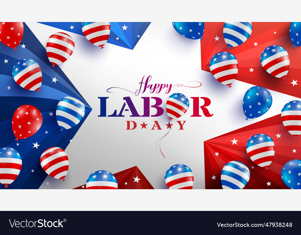 Happy labor day poster templateusa labor day Vector Image