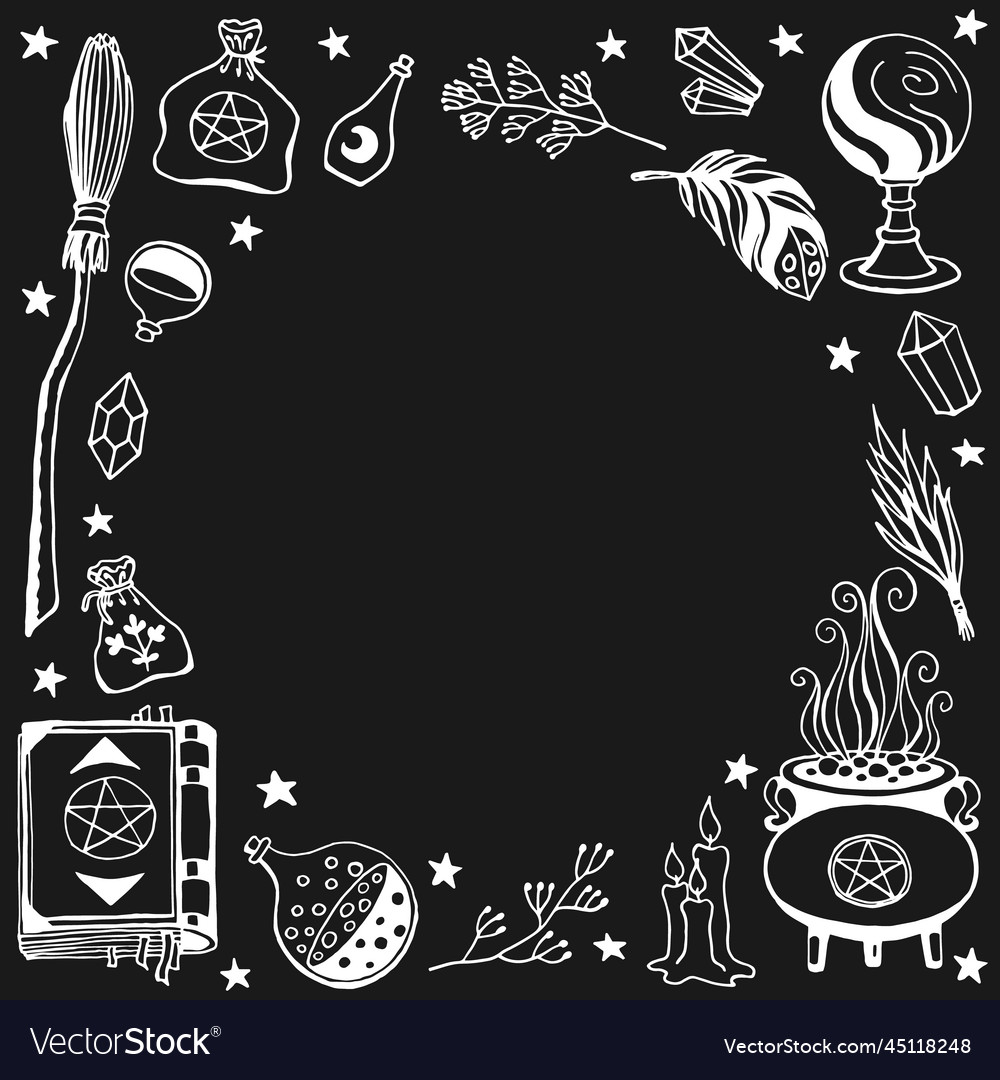 Witchcraft magic background for witches Royalty Free Vector