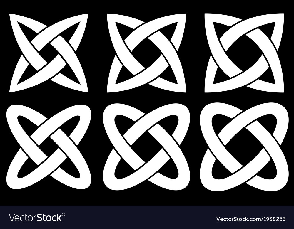 2-ring knots Royalty Free Vector Image - VectorStock