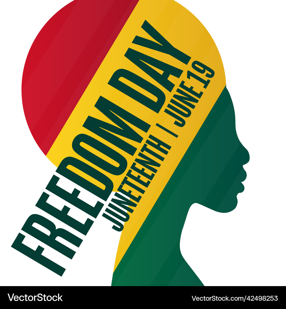 Juneteenth freedom day june 19 holiday concept Vector Image