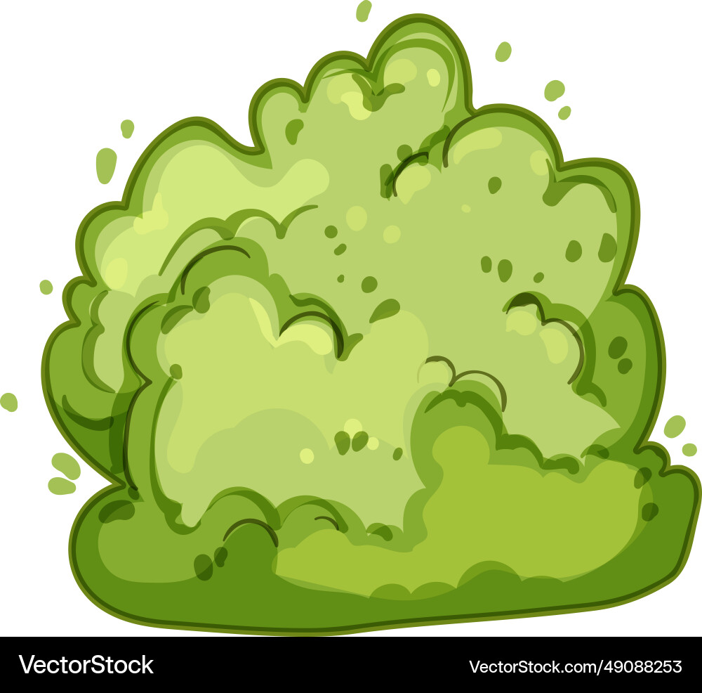 Park garden shrub cartoon Royalty Free Vector Image