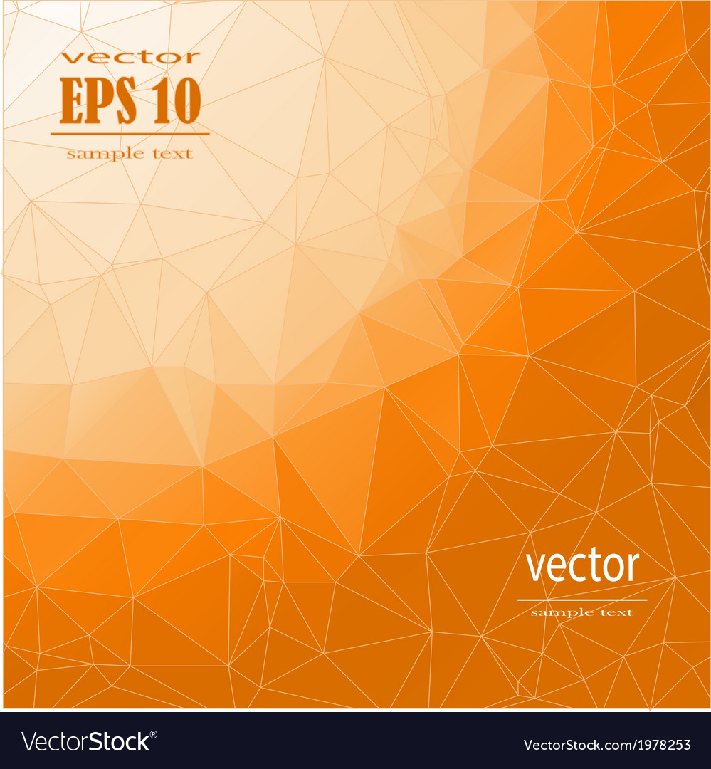 Polygonal orange background Royalty Free Vector Image