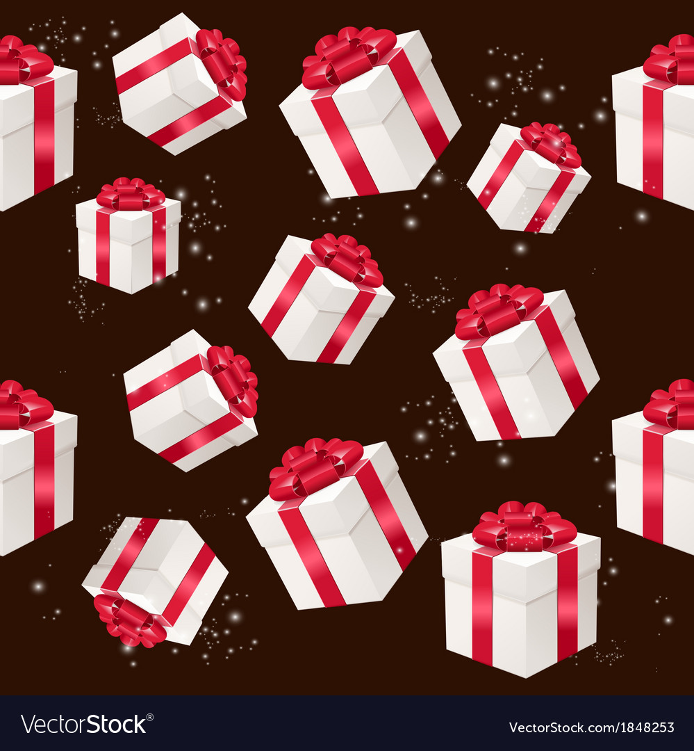 Seamless pattern with presents boxes Royalty Free Vector