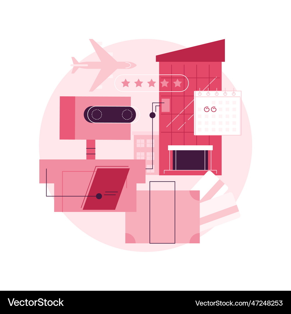Smart hospitality industry abstract concept Vector Image