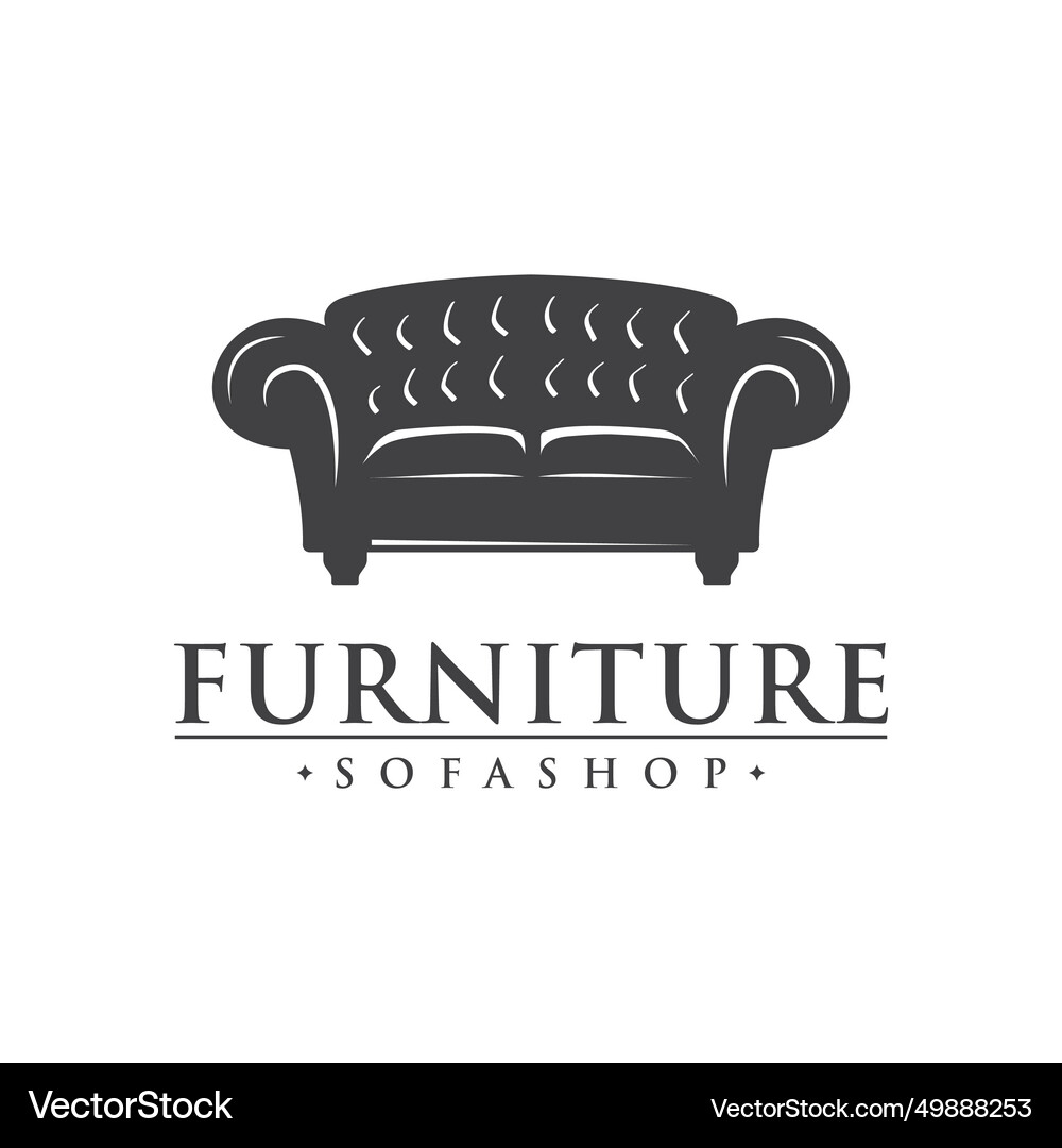 Sofa furniture logo Royalty Free Vector Image - VectorStock