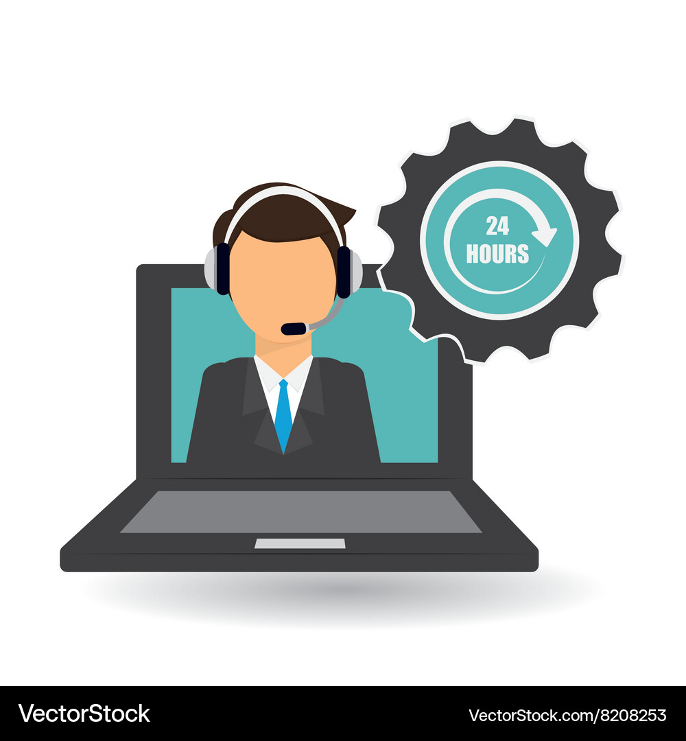 Technical service and call center icon design Vector Image