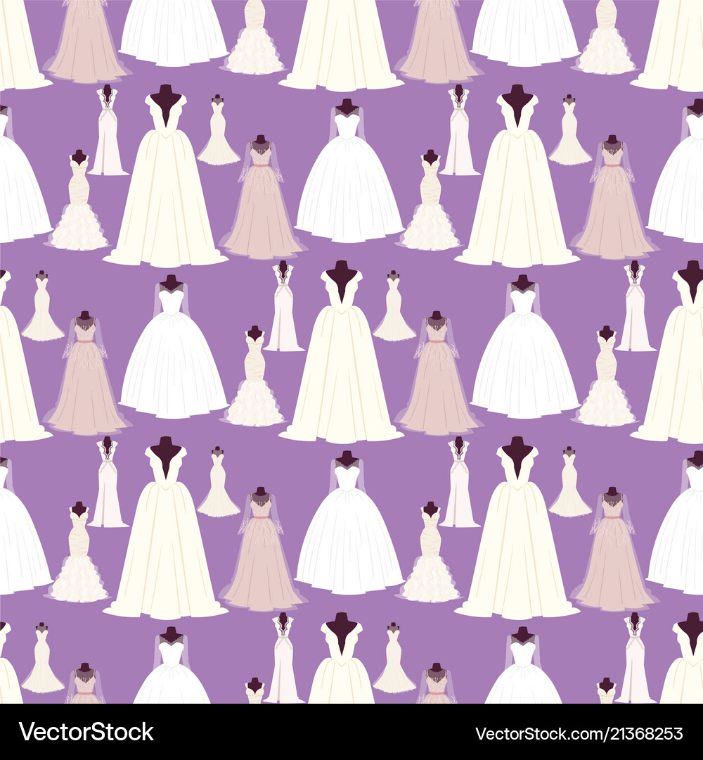 Wedding bride dress elegance style celebration Vector Image