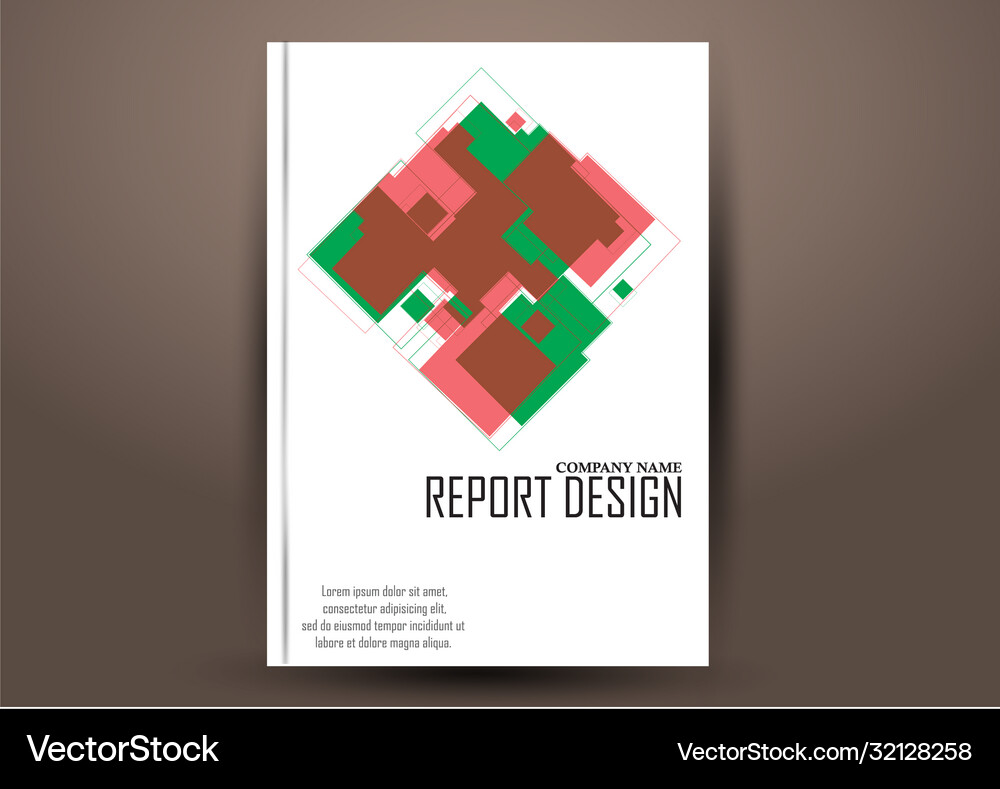Business report cover abstract template Royalty Free Vector