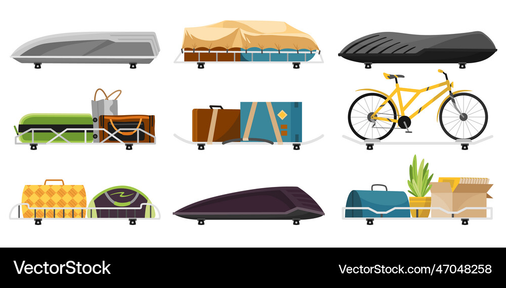 Car roof rack for versatile transportation easily Vector Image