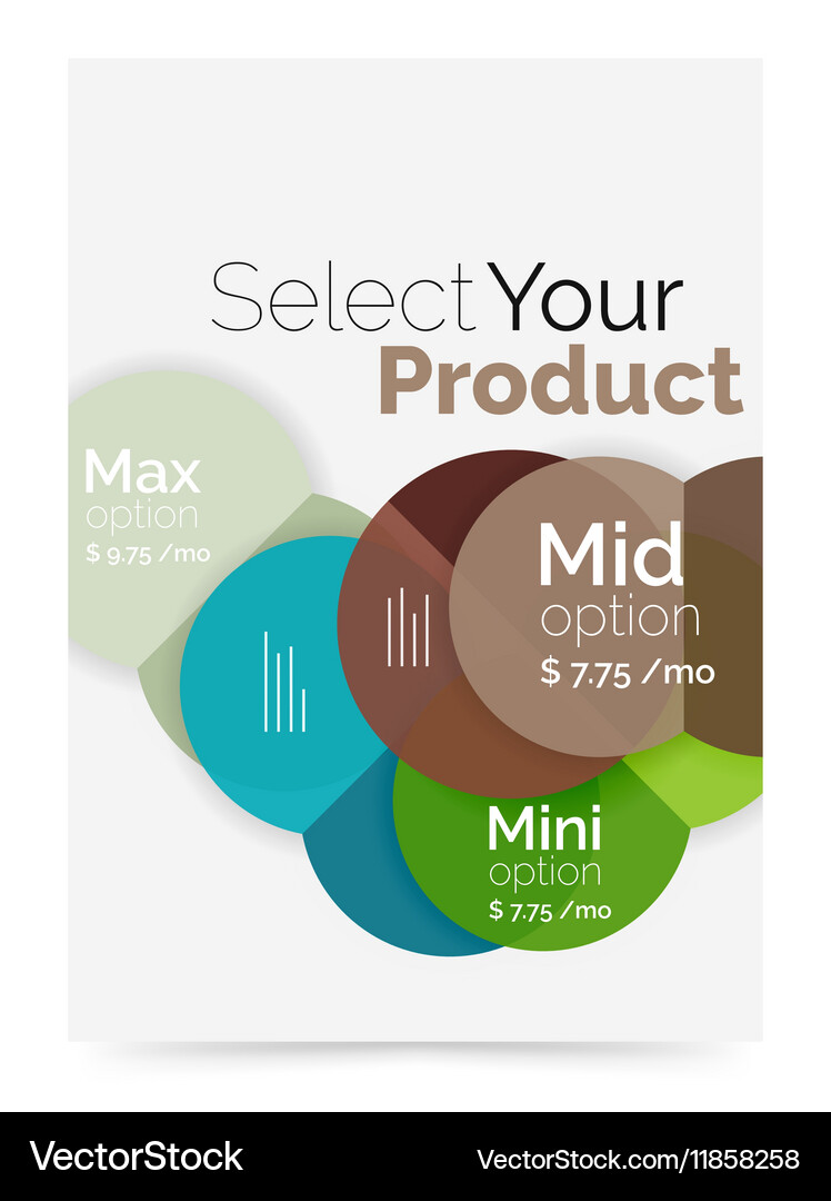 Circle business brochure template with options Vector Image