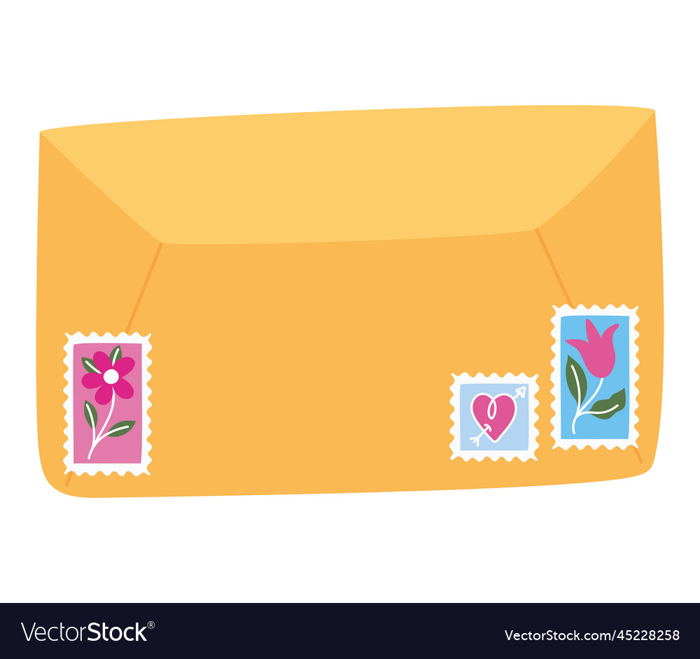Colored envelope Royalty Free Vector Image - VectorStock