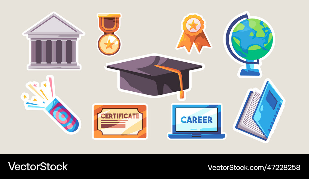 Education graduation college university academic Vector Image