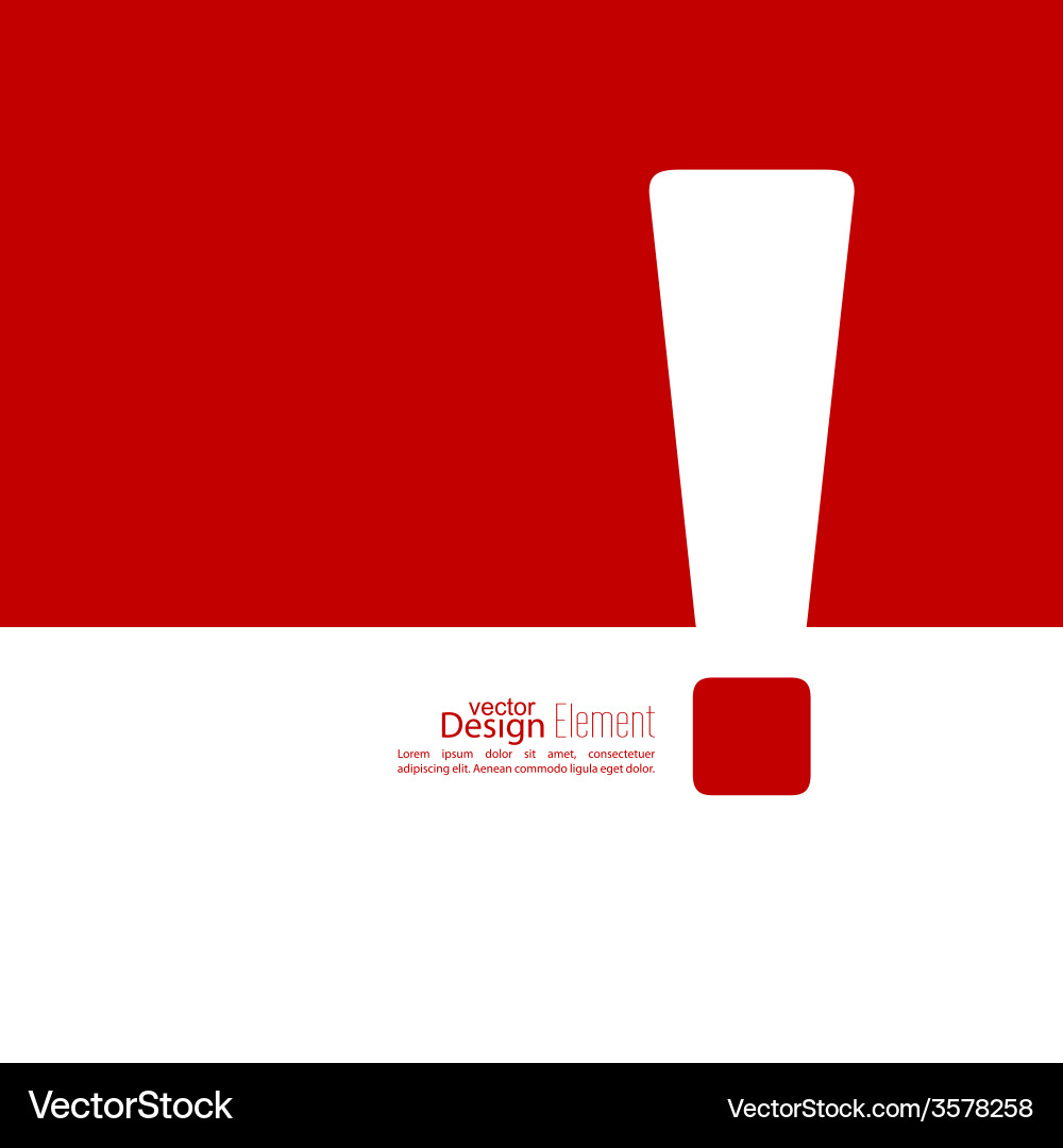 Exclamation mark icon Royalty Free Vector Image