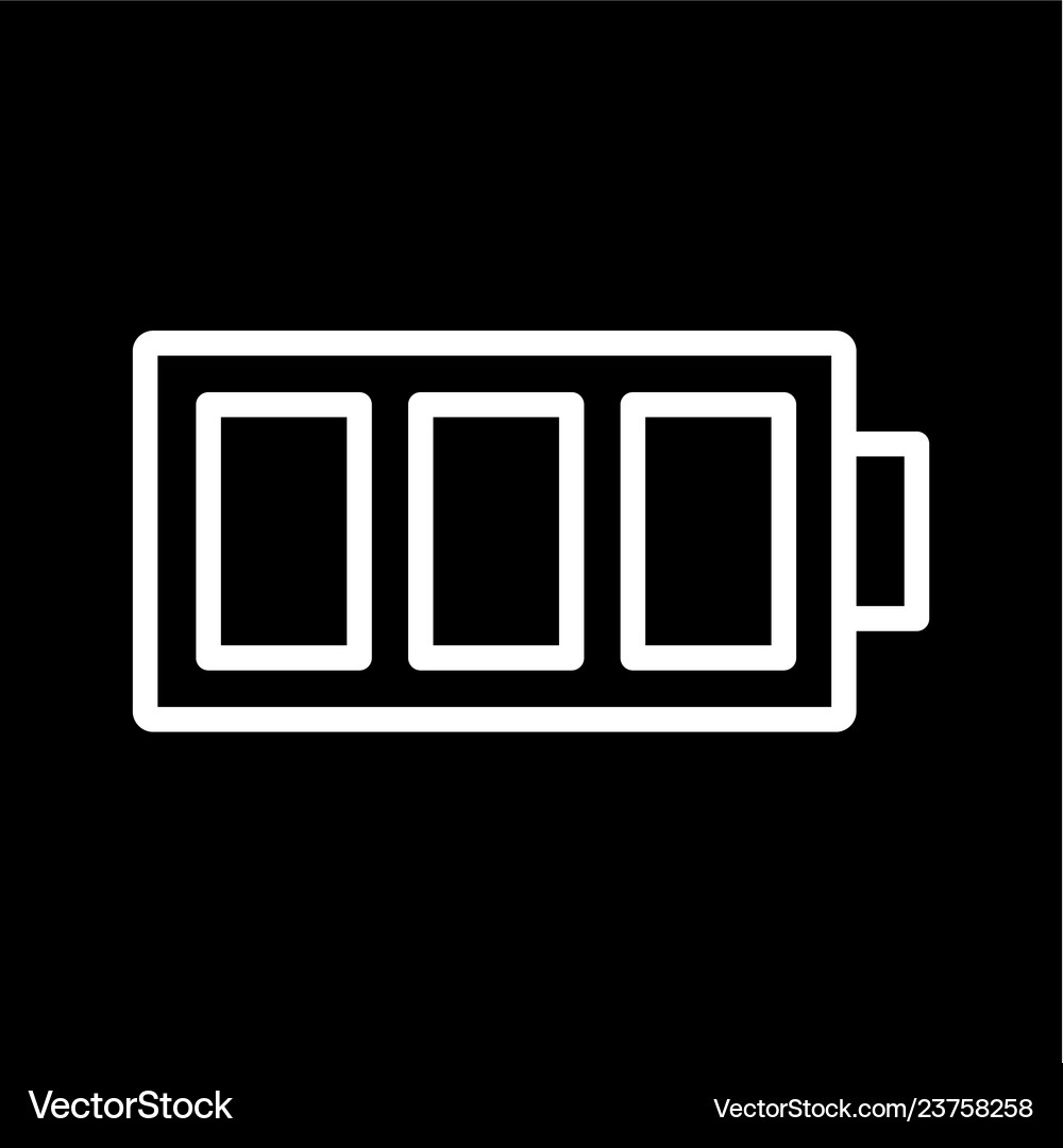 Full battery icon Royalty Free Vector Image - VectorStock