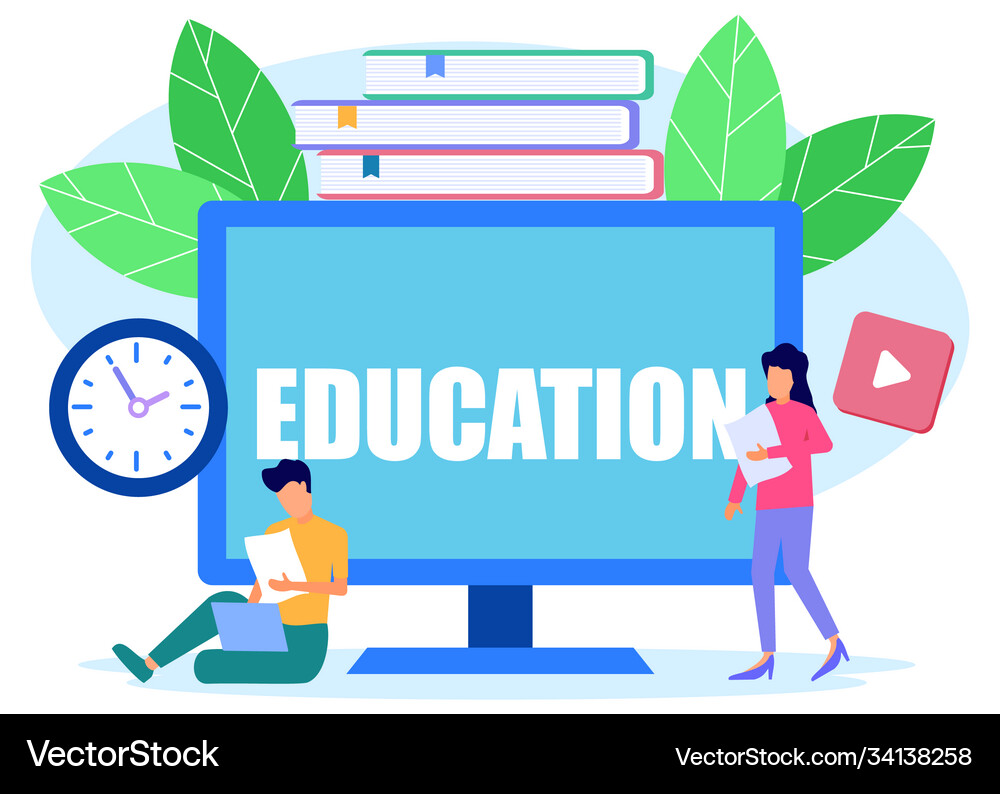 Graphic cartoon character education Royalty Free Vector