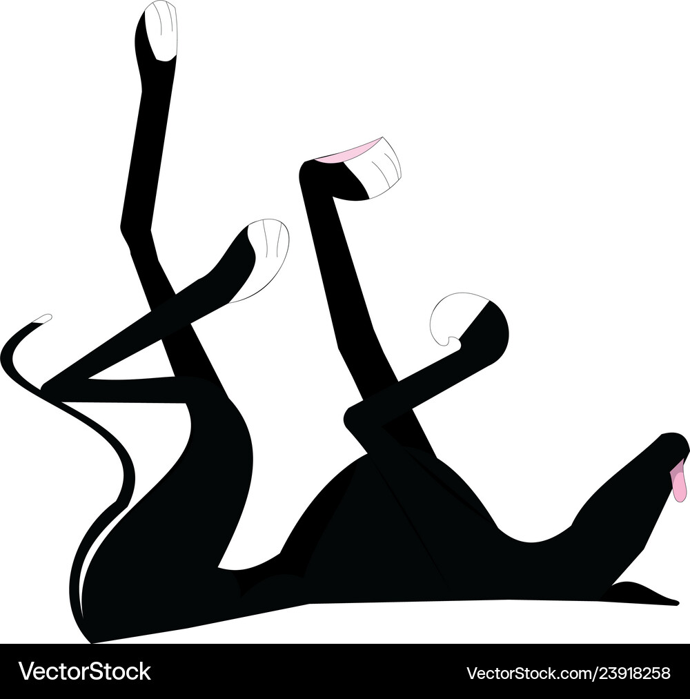 Greyhound roaching hound only Royalty Free Vector Image