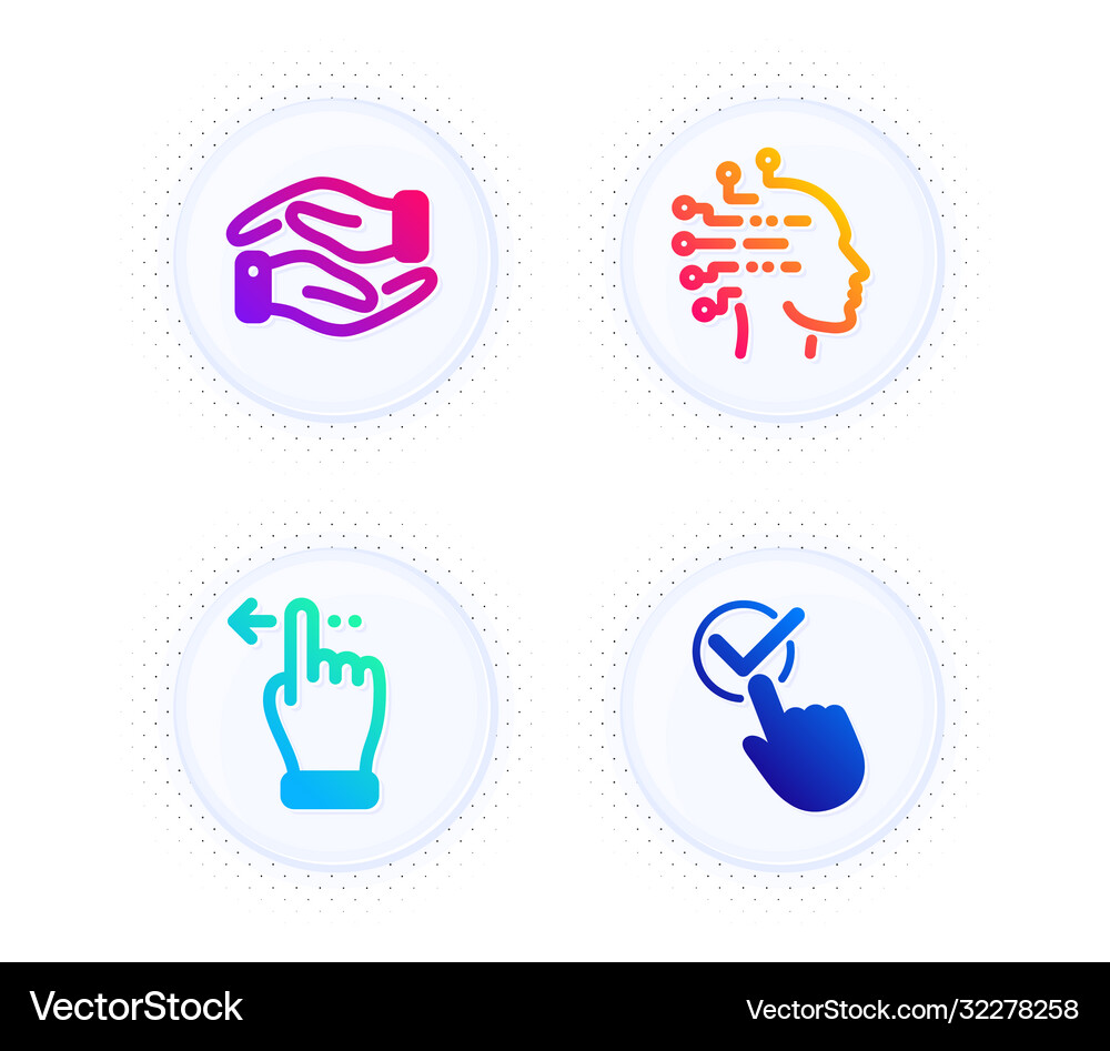 Helping hand artificial intelligence Royalty Free Vector