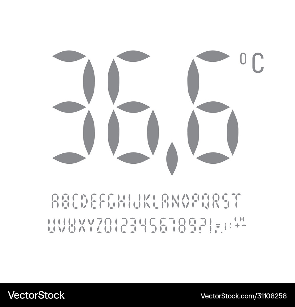 Letters numbers and signs set for digital Vector Image