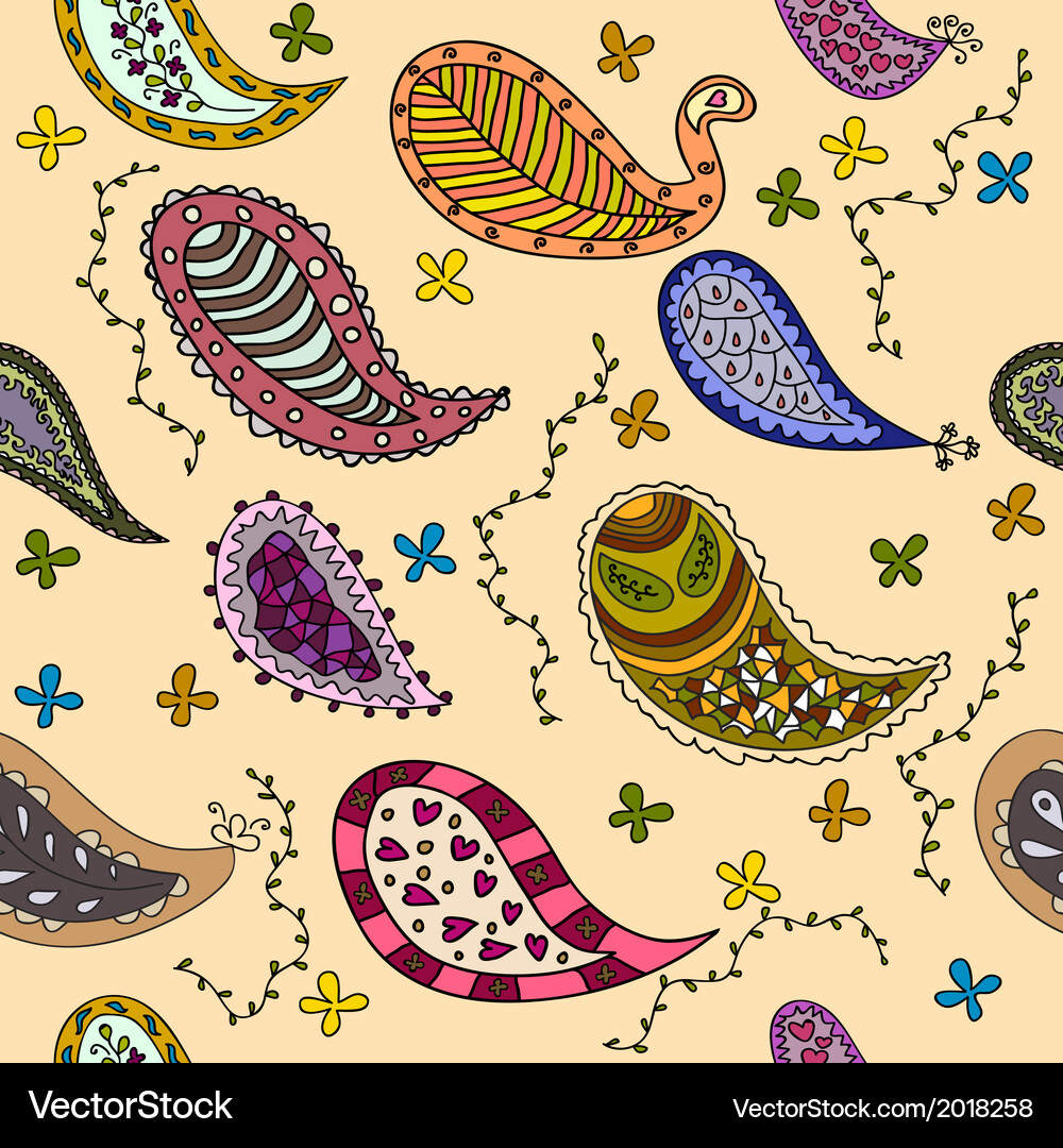 Paisley background Royalty Free Vector Image - VectorStock