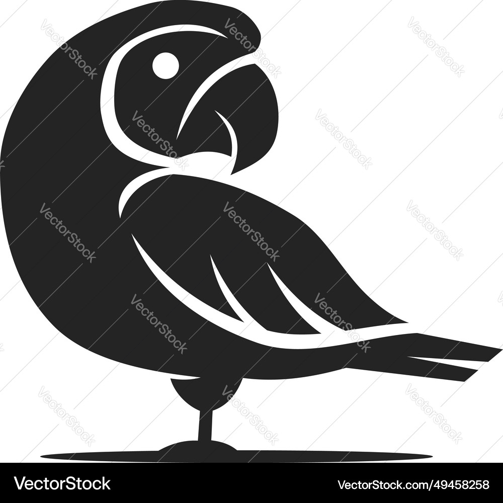 Parrot logo template isolated brand identity icon Vector Image
