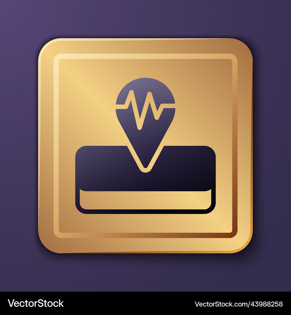 Purple earthquake icon isolated on Royalty Free Vector Image