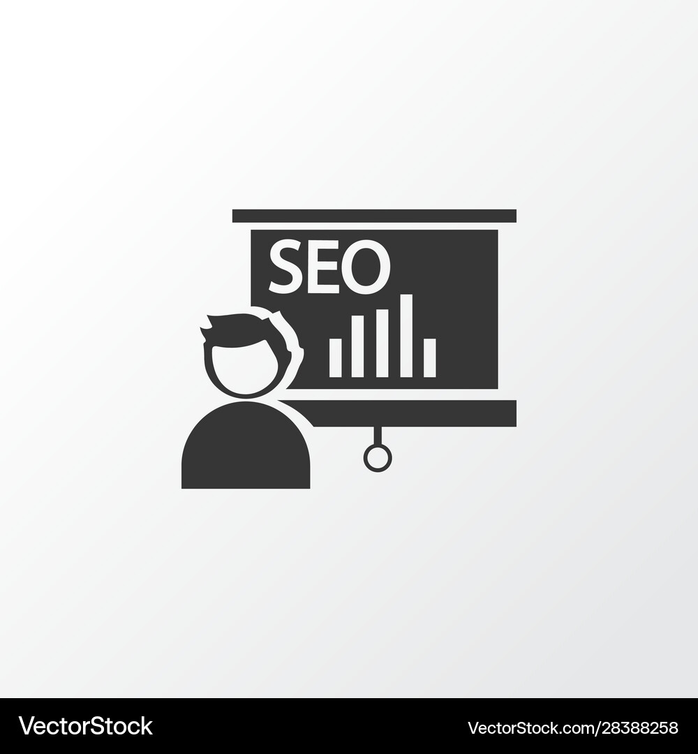 Seo training icon symbol premium quality isolated Vector Image