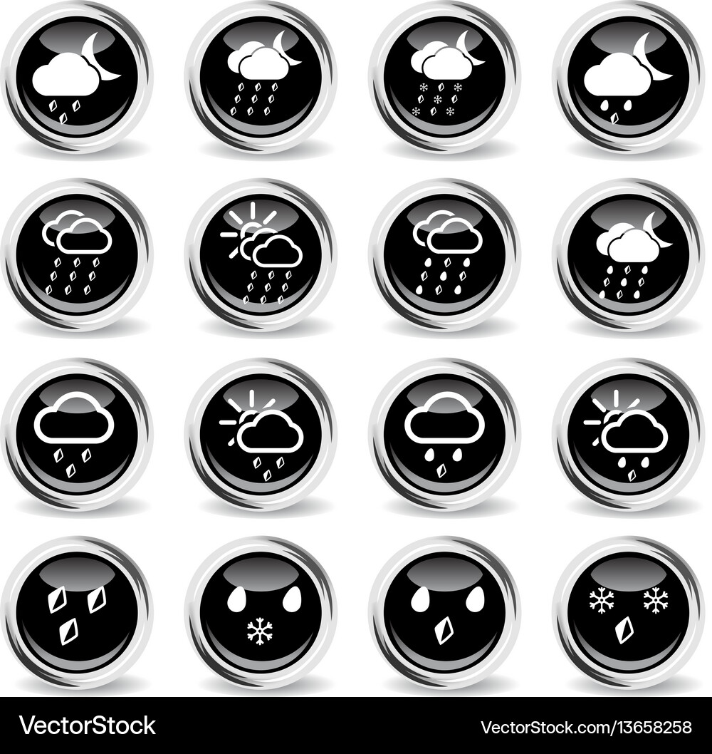 Weather simply icons Royalty Free Vector Image