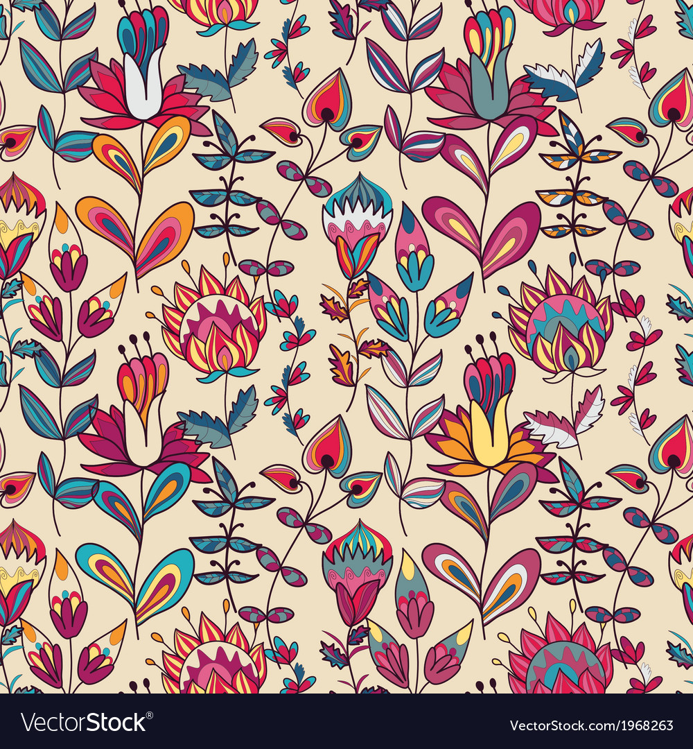 Abstract floral pattern Royalty Free Vector Image