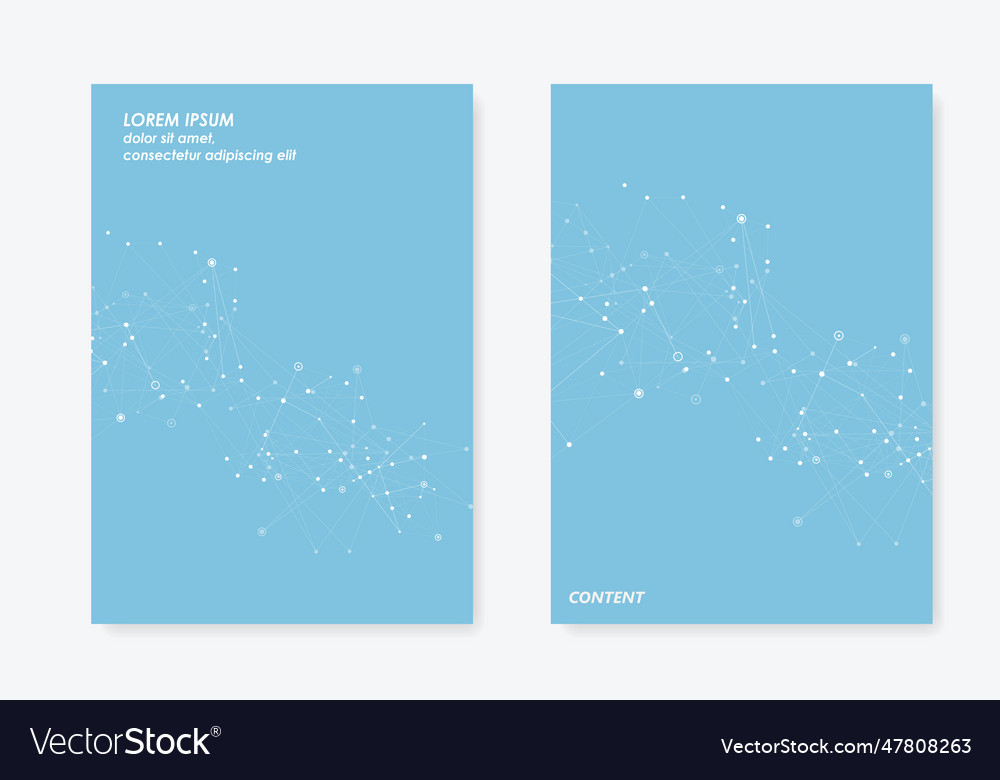 Abstract Molecular Structure Cover Royalty Free Vector Image