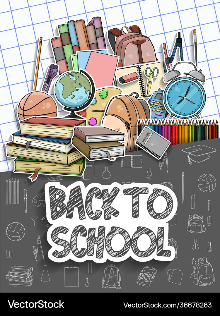 Back to school design with colorful education Vector Image