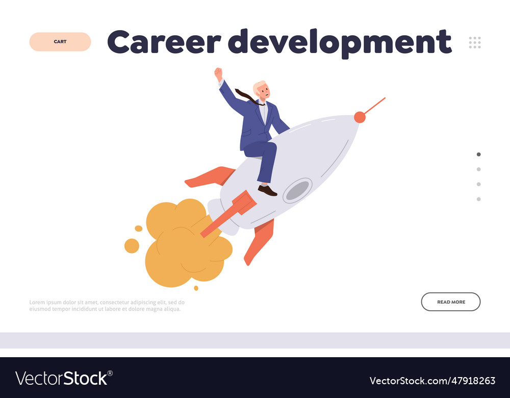 Career development landing page website template Vector Image