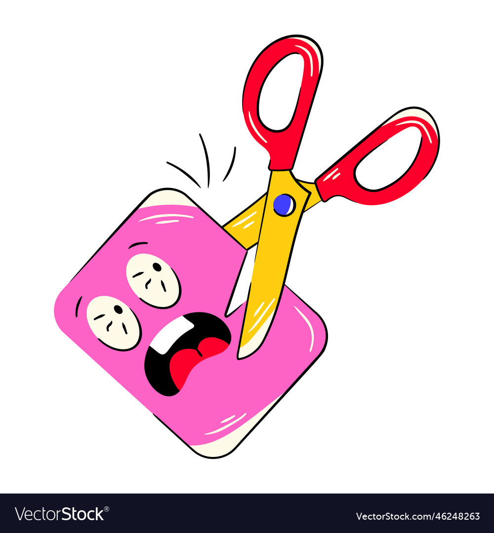 Cutting scissors Royalty Free Vector Image - VectorStock