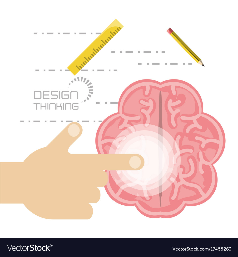 Design thinking concept Royalty Free Vector Image
