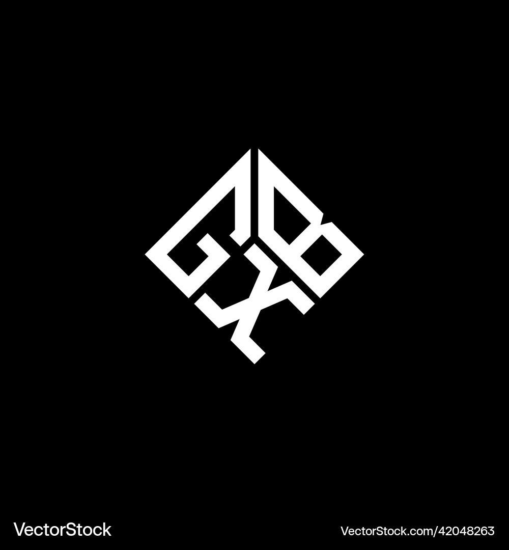 Gxb letter logo design on black background Vector Image