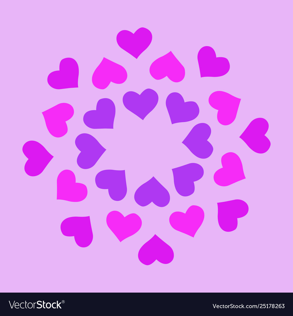 Heart shapes in different colors for valentines Vector Image