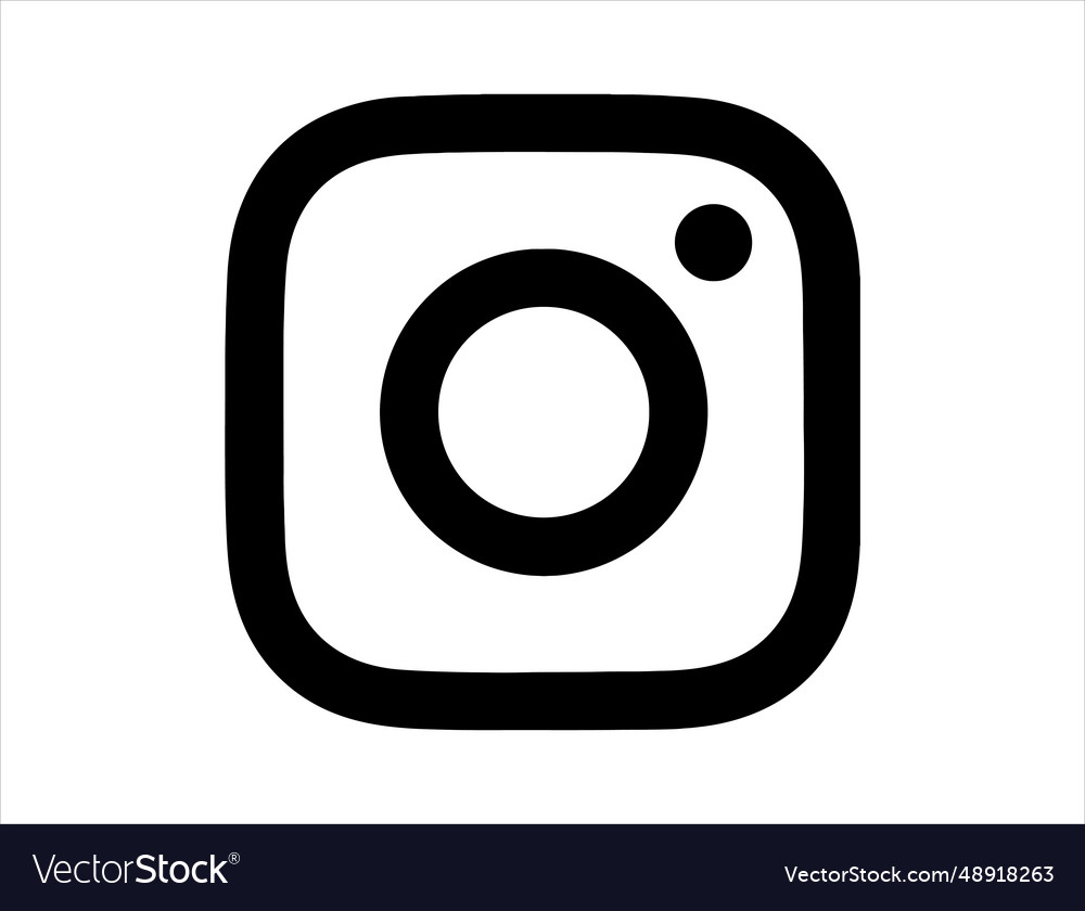 Instagram icon silhouette art Royalty Free Vector Image Instagram icon silhouette art Royalty Free Vector Image