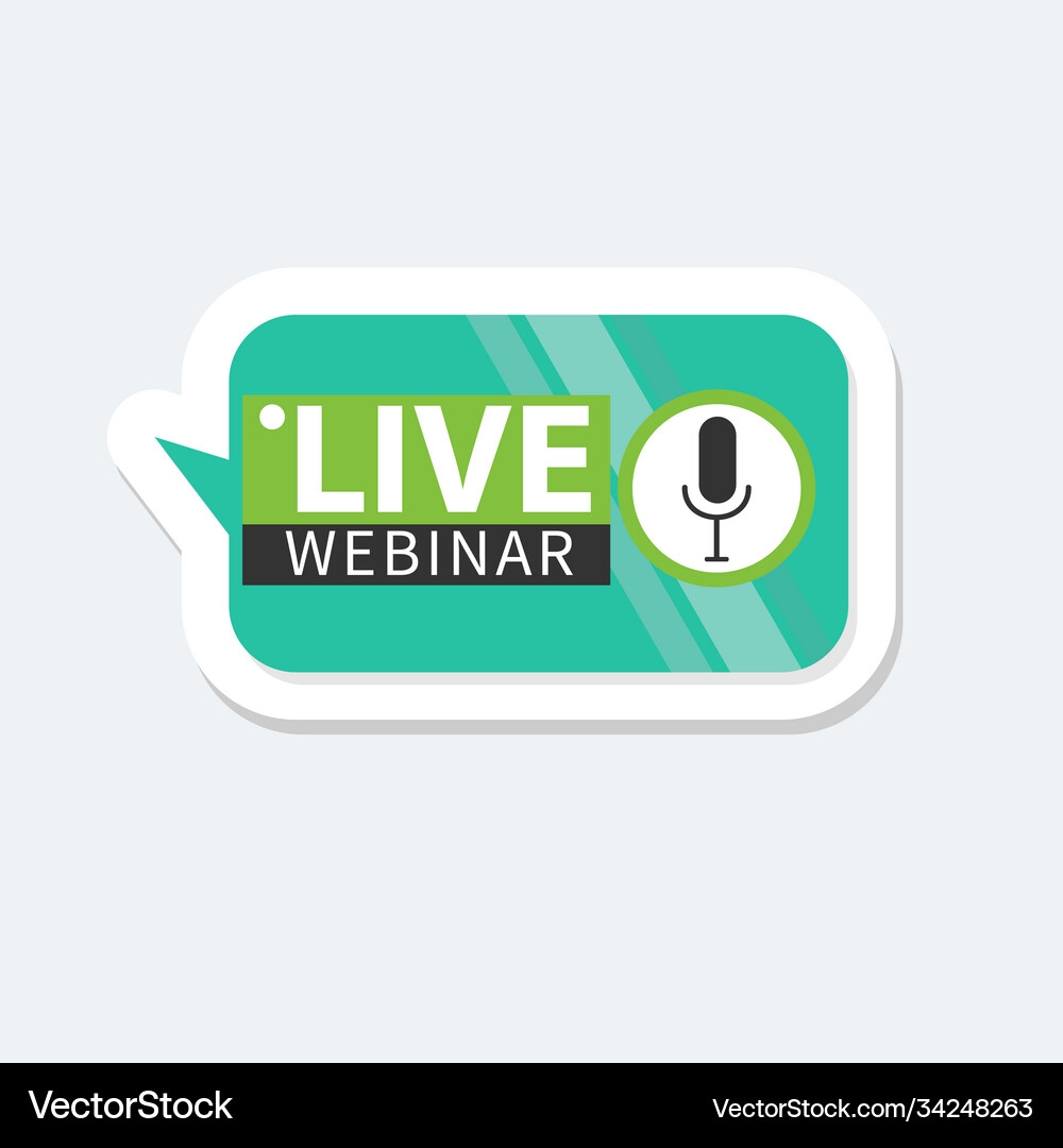 Live webinar text balloons Royalty Free Vector Image