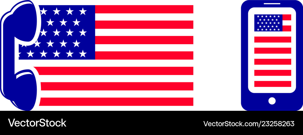 Set of america mobile logo template Royalty Free Vector