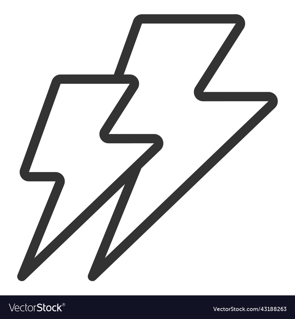 Two lightning Royalty Free Vector Image - VectorStock